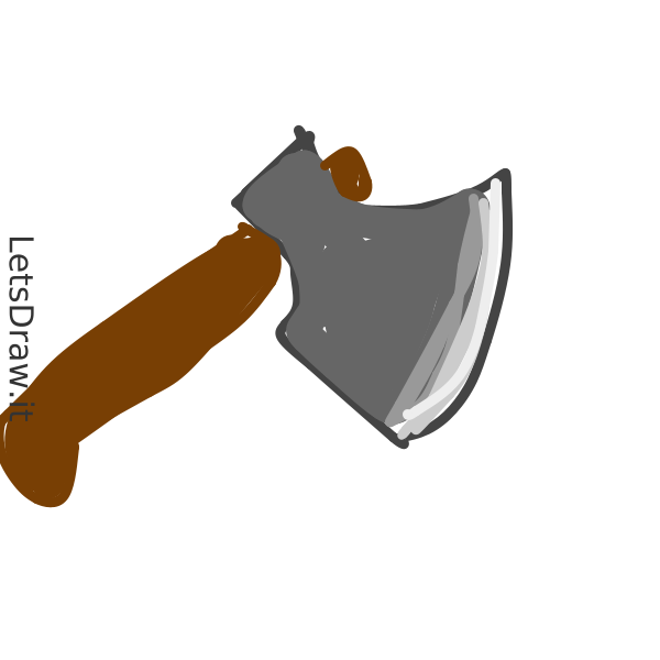 How to draw axe / qjfqgpu61.png / LetsDrawIt