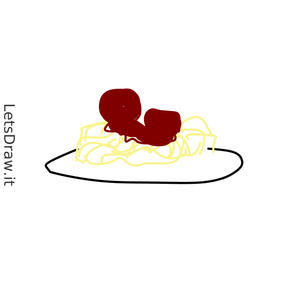How to draw meatball / qncrkcrkz.png / LetsDrawIt