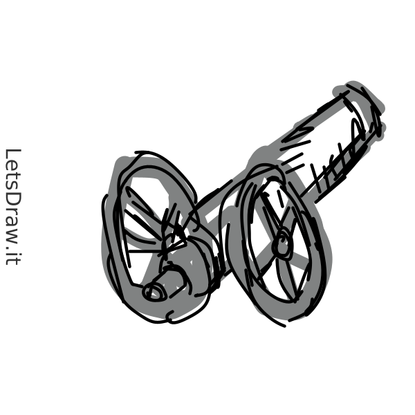 How to draw cannon / qnrqbqbx9.png / LetsDrawIt