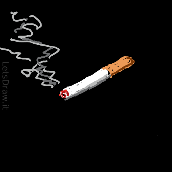 How to draw cigarette / qpah1peqe.png / LetsDrawIt