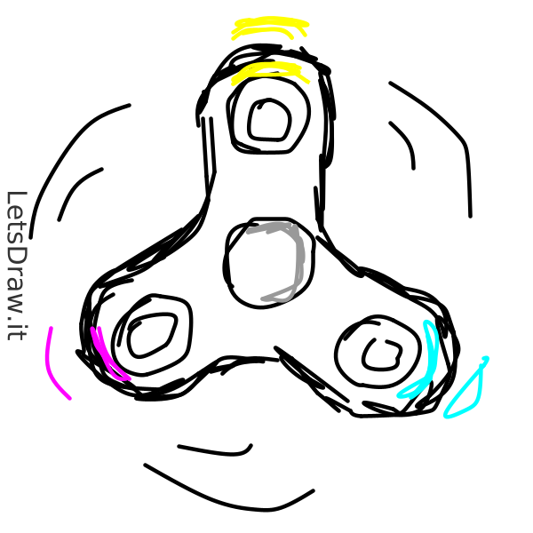 How to draw fidget spinner / qpktnoe58.png / LetsDrawIt