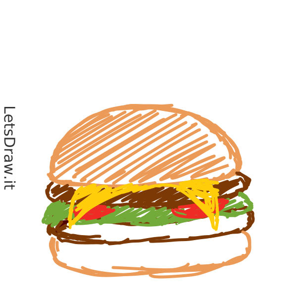 How to draw cheeseburger / qpwoo1cqq.png / LetsDrawIt