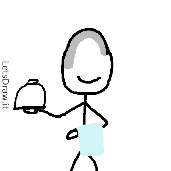 How to draw waiter / qrfdxs536.png / LetsDrawIt