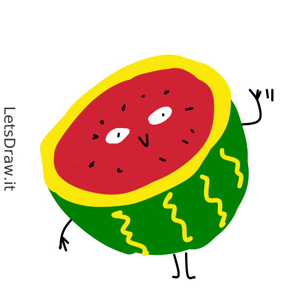 How to draw watermelon / qsy68o9c.png / LetsDrawIt