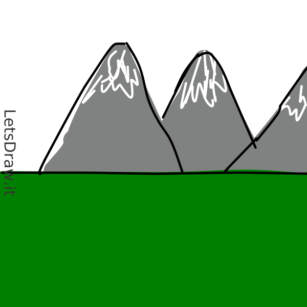 How to draw mountains / qwizdmbp.png / LetsDrawIt