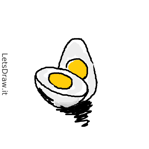 How to draw boiled egg / qxjttdxta.png / LetsDrawIt