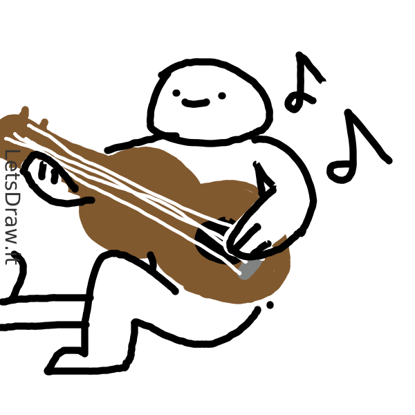 How to draw guitarist / qzekg153k.png / LetsDrawIt