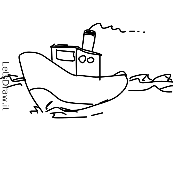 Eenvoudige Sleepboot Tekening Kleurplaat Boot: 53 Leuke Kleurplaten