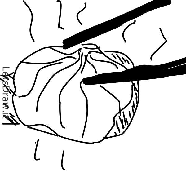 How to draw dumpling / r41t86ie.png / LetsDrawIt