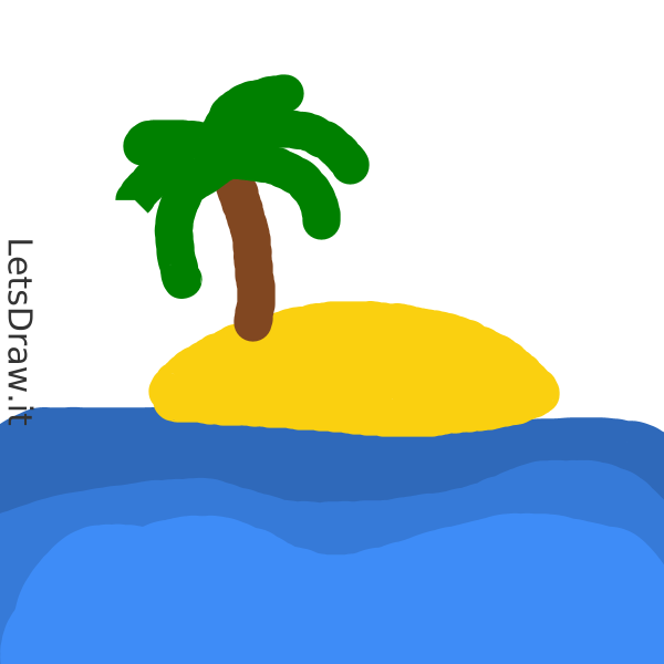 How to draw deserted island / r4katrmhp.png / LetsDrawIt
