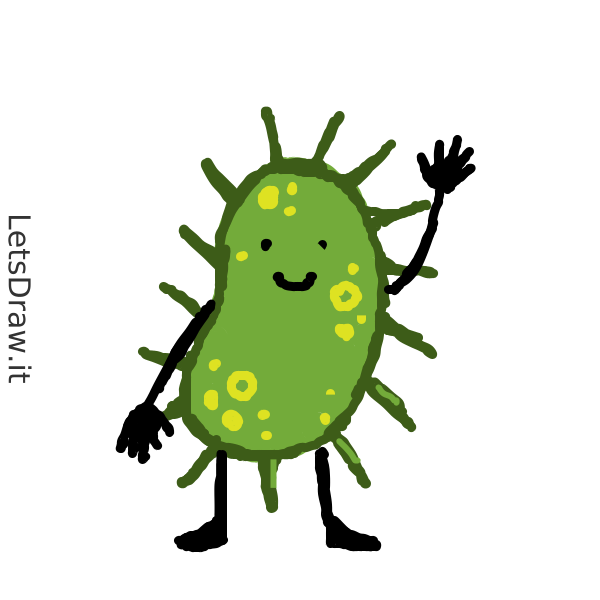 How to draw Bacteria / r6wiour81.png / LetsDrawIt
