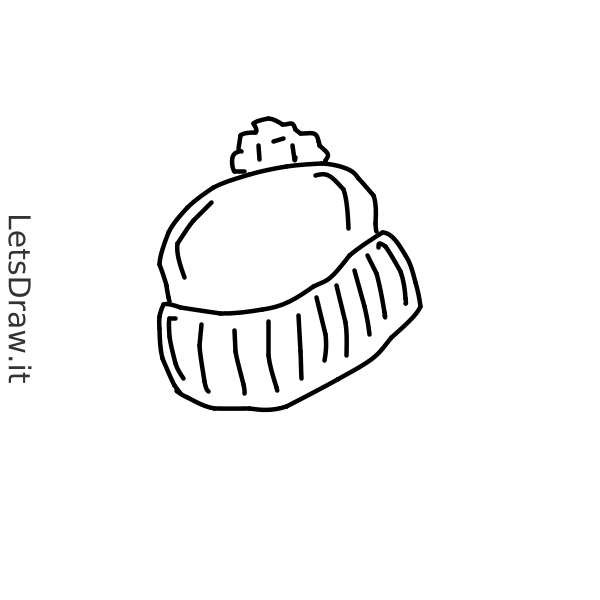 How to draw winter hat / r8ofp8fic.png / LetsDrawIt