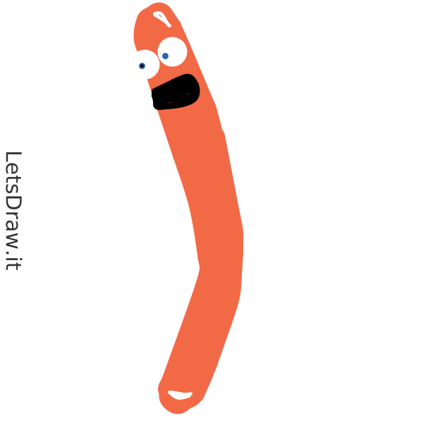 How to draw sausage / ra9br6j4o.png / LetsDrawIt