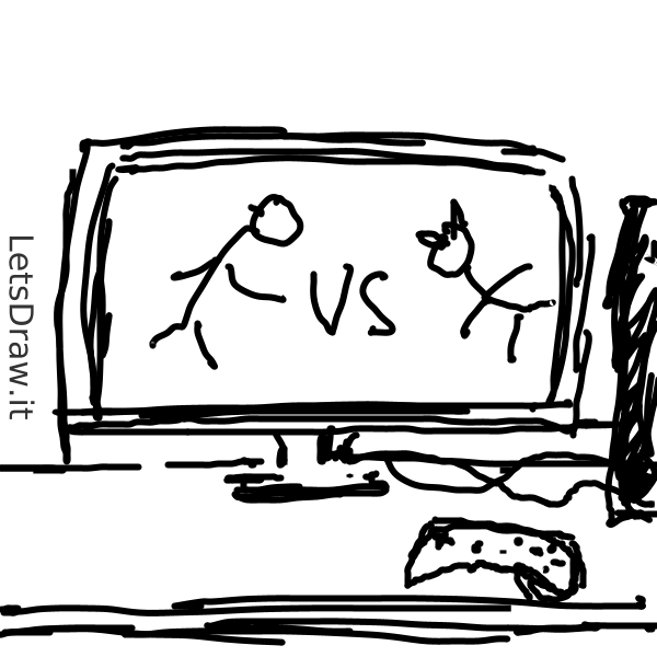 How to draw video game / rac8o8gbh.png / LetsDrawIt