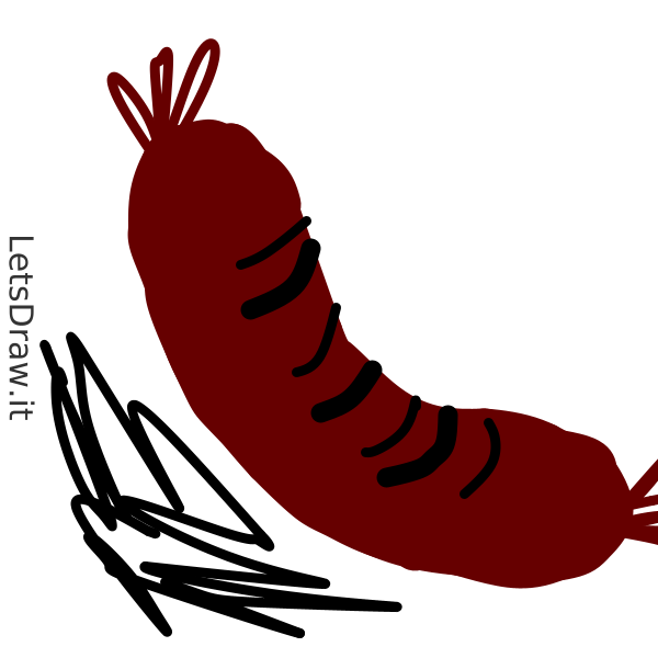 How to draw sausage / rbt1fowat.png / LetsDrawIt