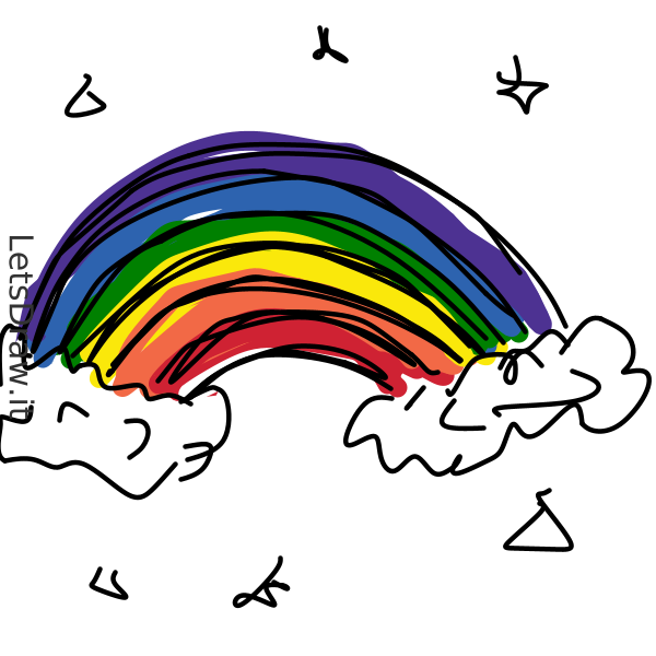 How to draw rainbow / rcitrzdji.png / LetsDrawIt