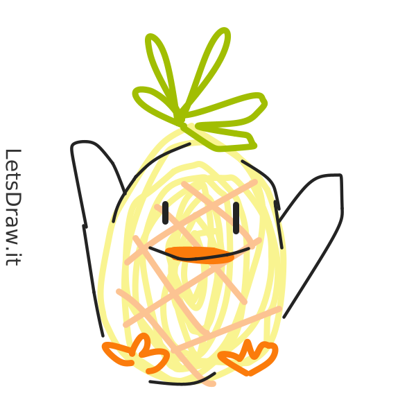 How to draw pineapples / rcrcpjjic.png / LetsDrawIt