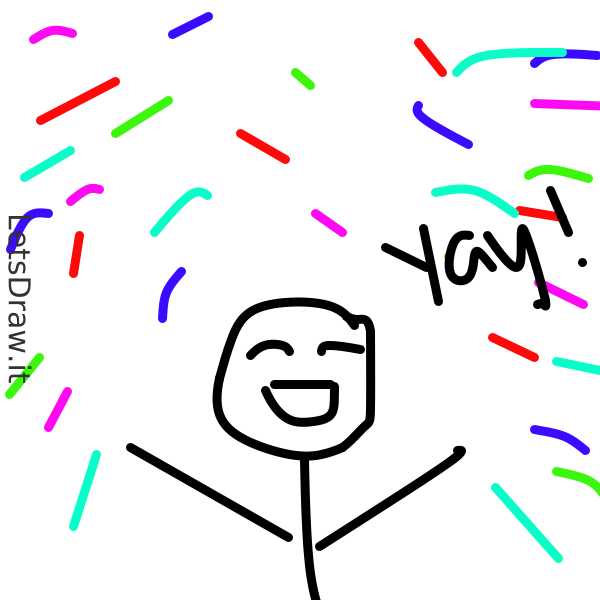 How to draw celebration / remskob3r.png / LetsDrawIt