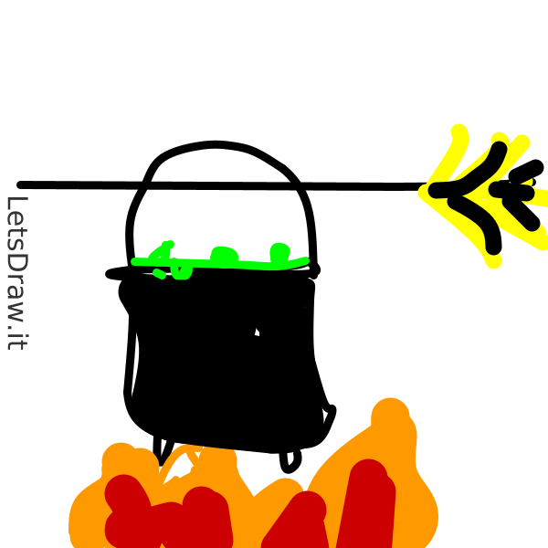 How to draw Cauldron / reyd8q31t.png / LetsDrawIt