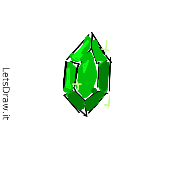 How to draw Emerald / rhnmcwyiz.png / LetsDrawIt