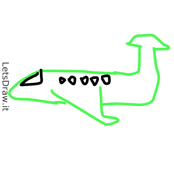 How to draw aircraft / rjeack3da.png / LetsDrawIt