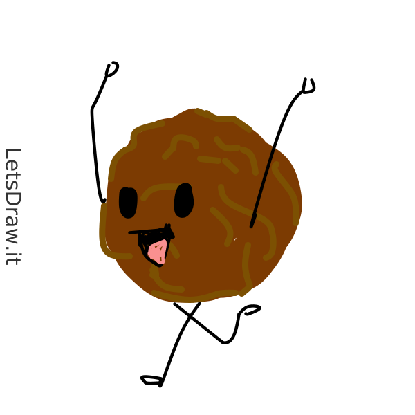How to draw meatball / rkpqkuzeg.png / LetsDrawIt