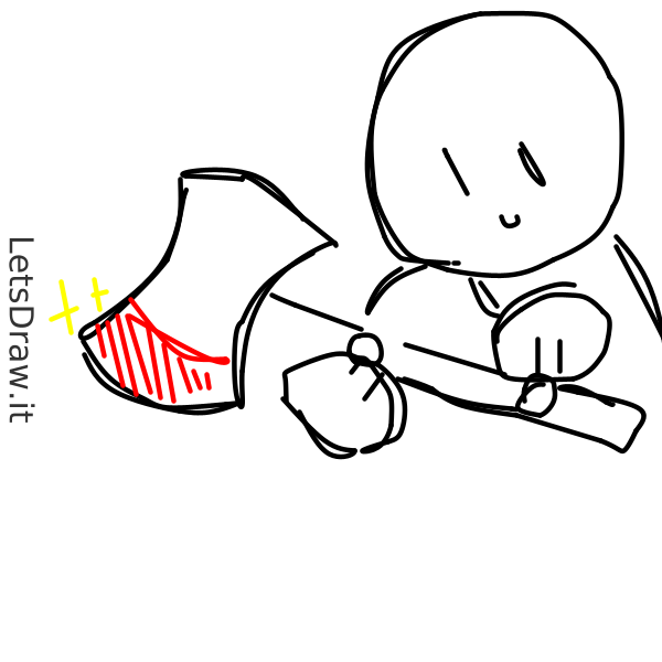 How to draw axe / rnd3erzdh.png / LetsDrawIt