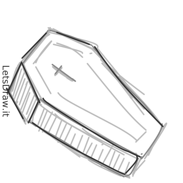 How to draw coffin / rourp5nkw.png / LetsDrawIt