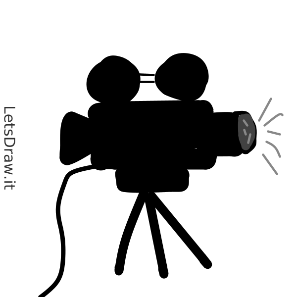 How to draw video camera / rp1xpeb6d.png / LetsDrawIt