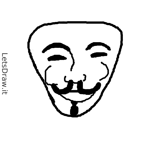How to draw anonymous mask / rpk9obub7.png / LetsDrawIt