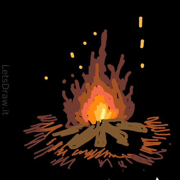 How to draw campfire / rrrdeiow7.png / LetsDrawIt