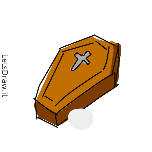 How to draw coffin / rrxhkcpc7.png / LetsDrawIt