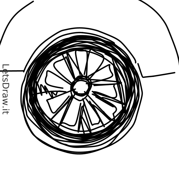 How to draw tire / rs8dfcfbk.png / LetsDrawIt