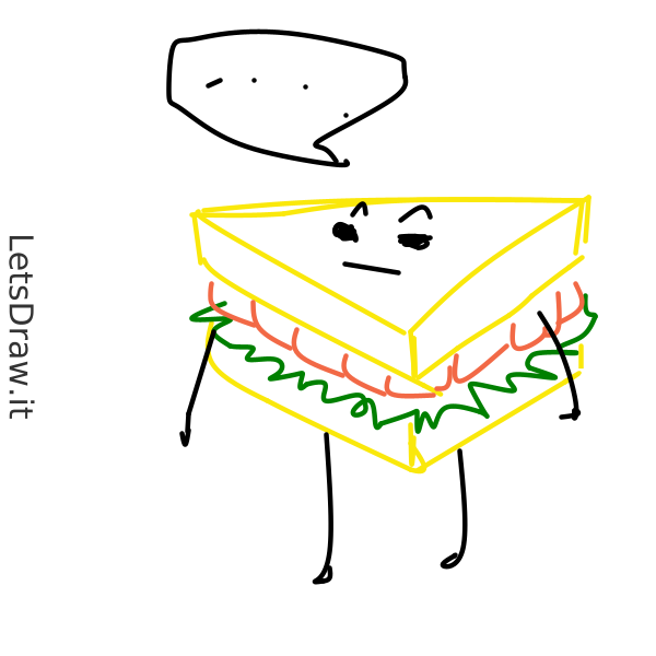 How To Draw A Sandwich Easy For Kids