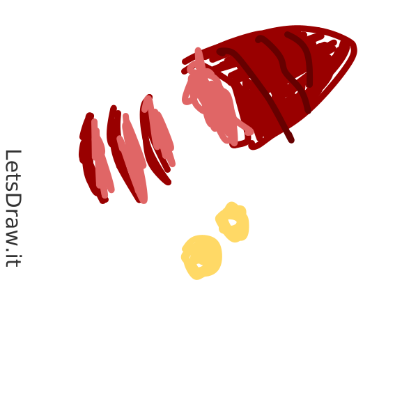 How to draw steak and potatoes / LetsDrawIt