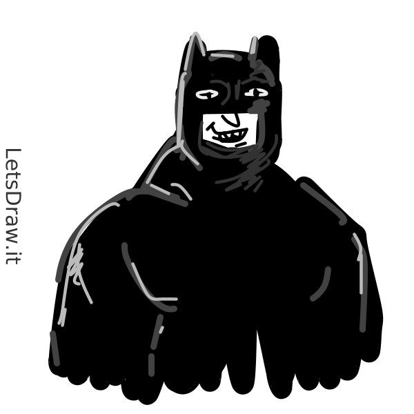 How to draw Bat man / rwqckrku6.png / LetsDrawIt