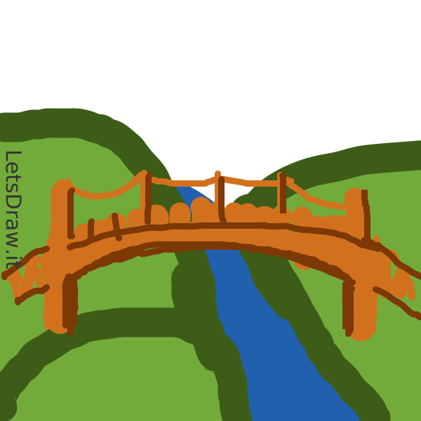 How to draw bridge / rx55ozaua.png / LetsDrawIt