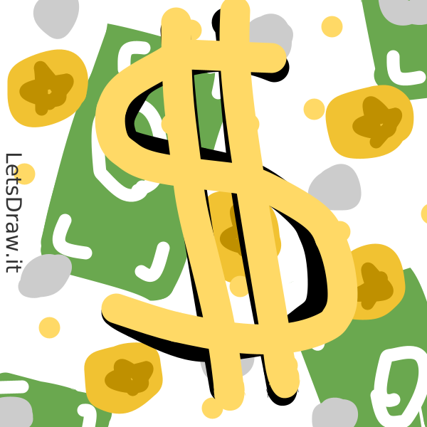 How to draw Dollar / rxjq8i3cj.png / LetsDrawIt