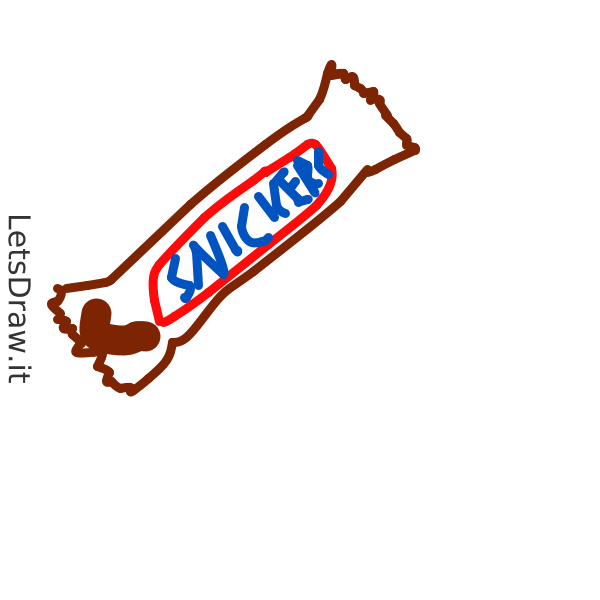 How to draw Snickers / ryqrckcth.png / LetsDrawIt