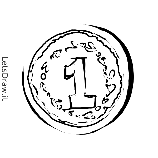 How to draw coin / LetsDrawIt