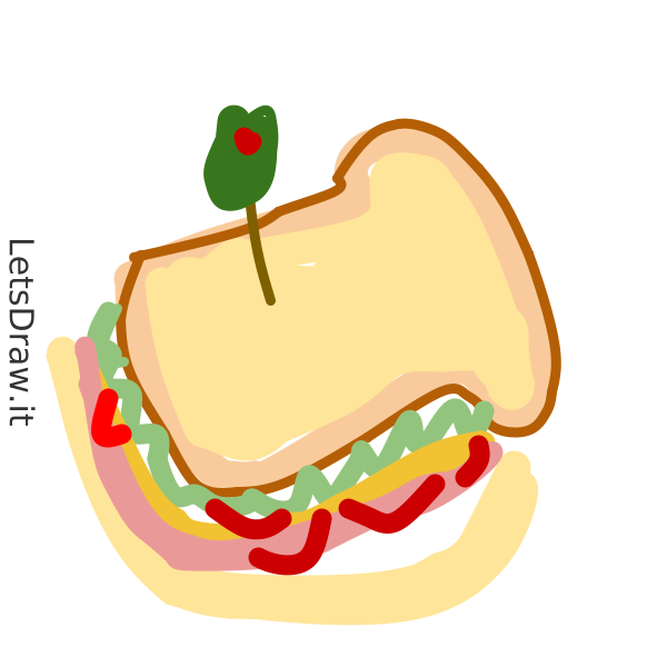 How to draw sandwich / s67z8jcek.png / LetsDrawIt