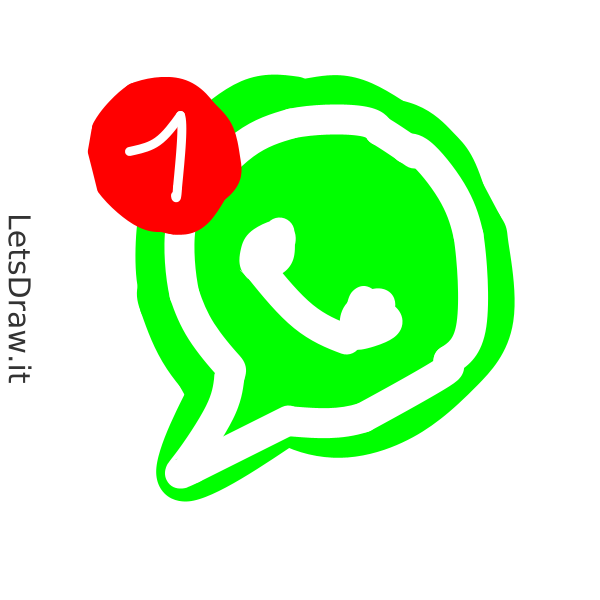 How to draw WhatsApp / s6dk8jo97.png / LetsDrawIt