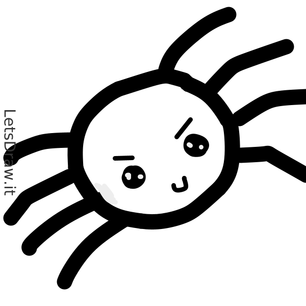 How to draw spider / s8ahkeyai.png / LetsDrawIt