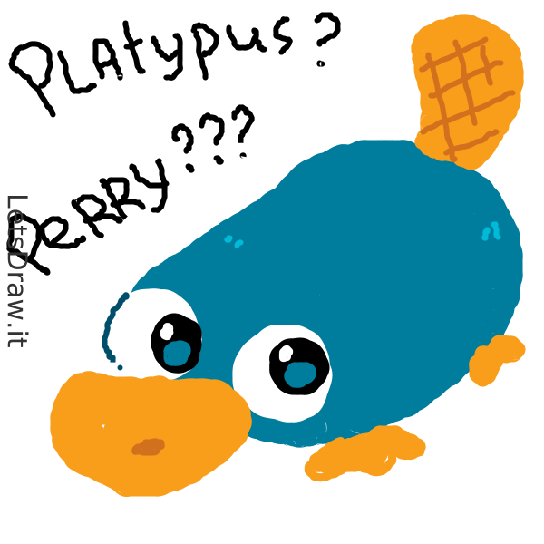How to draw platypus / sbufocaj1.png / LetsDrawIt