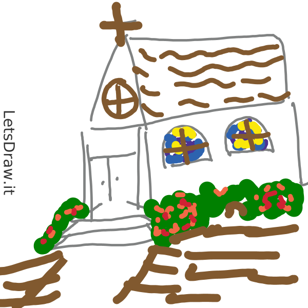 How to draw church / se8jbkktj.png / LetsDrawIt