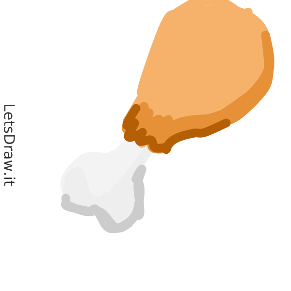 How to draw Fried chicken / secd87pzx.png / LetsDrawIt