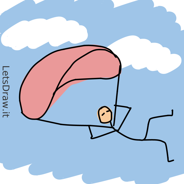 How to draw parachute / ses5e8sze.png / LetsDrawIt