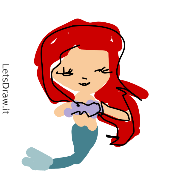 How to draw mermaid / sesrb4fam.png / LetsDrawIt