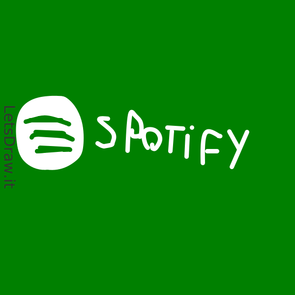 How to draw Spotify / siesdr55e.png / LetsDrawIt