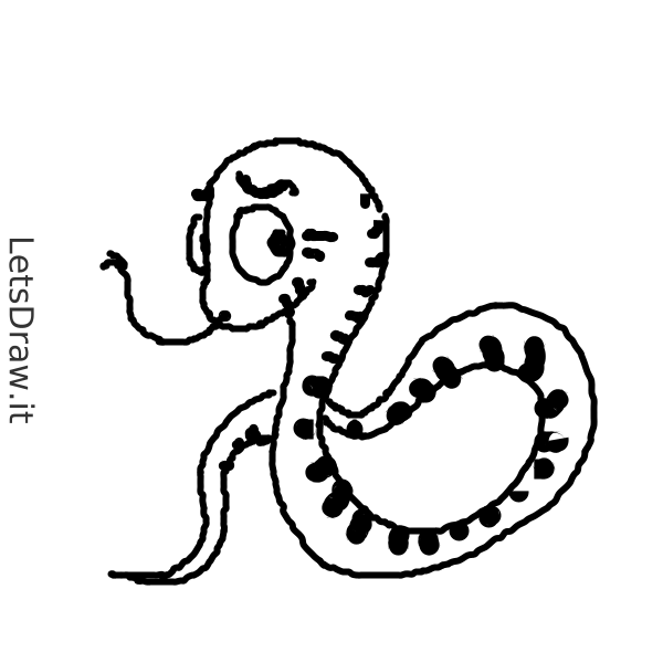 How to draw grass snake / sjazodk4t.png / LetsDrawIt